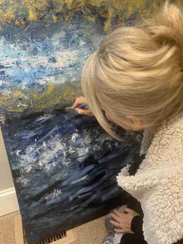 How To Embellish A Canvas Print- Fun Art Hack