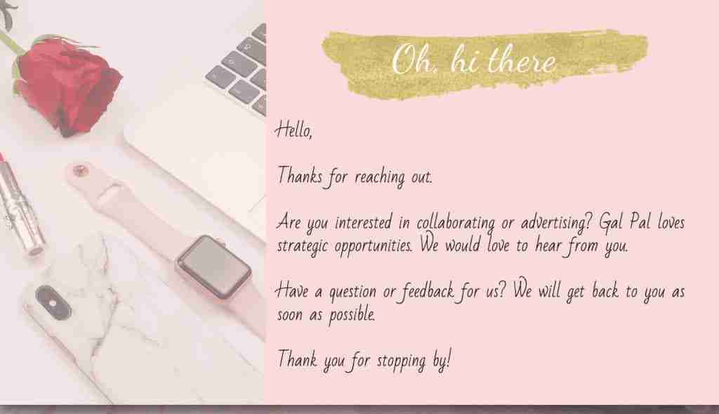 Contact Gal Pal – Gal Pal Lifestyle Blog